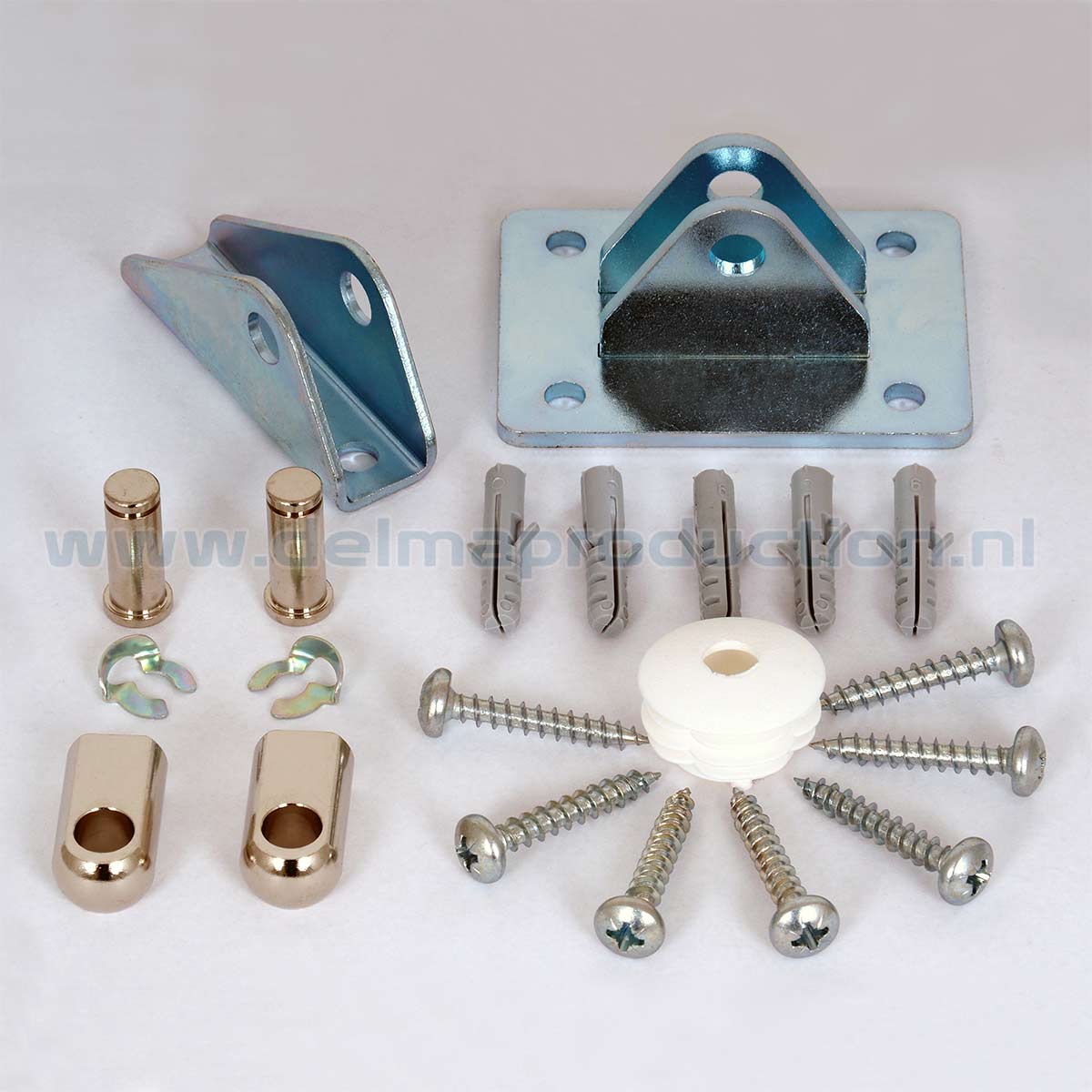 Bevestigingsset deurdemper, deuren zonder bovendorpel - Onderdelen ...